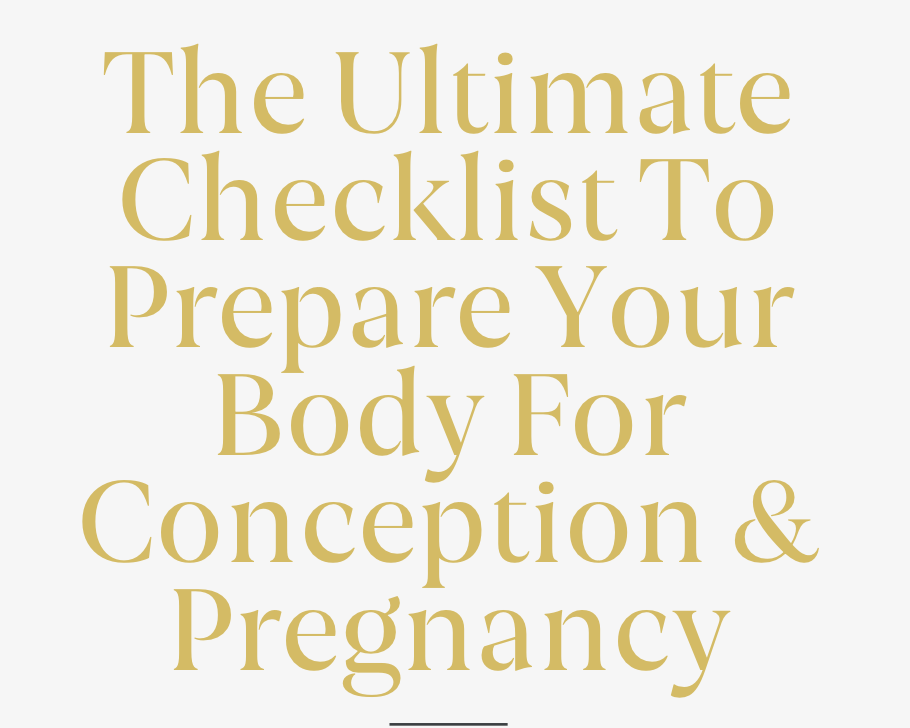 Conception Checklist