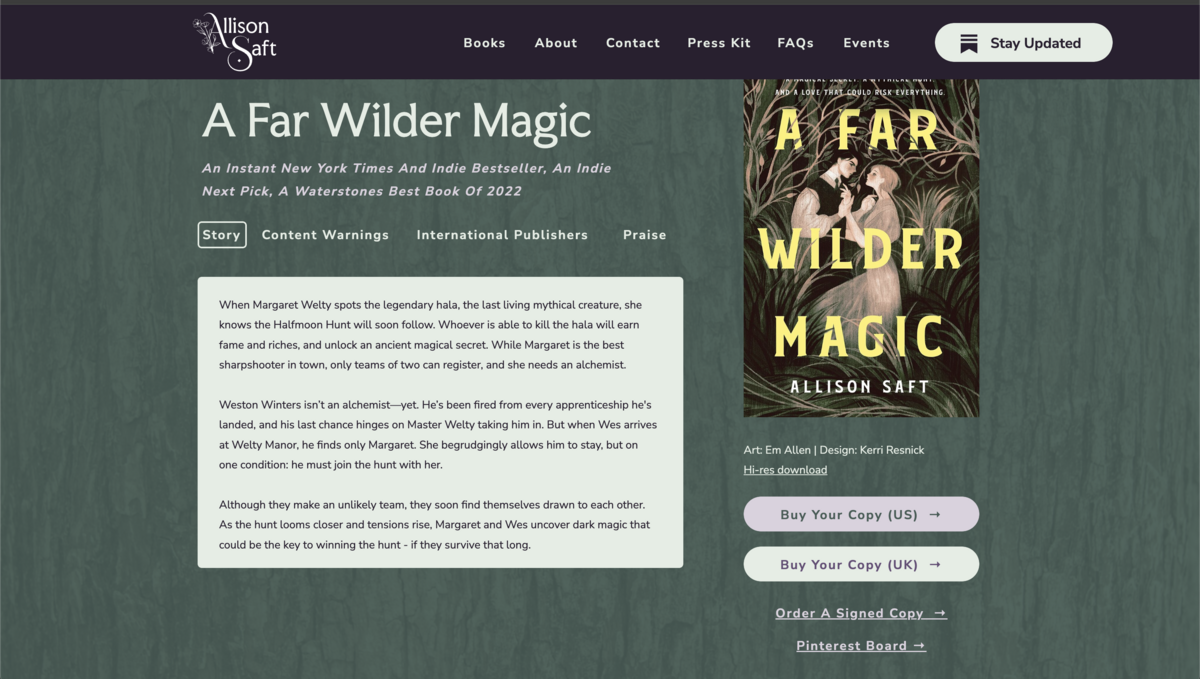 A Far Wilder Magic by Allison Saft
