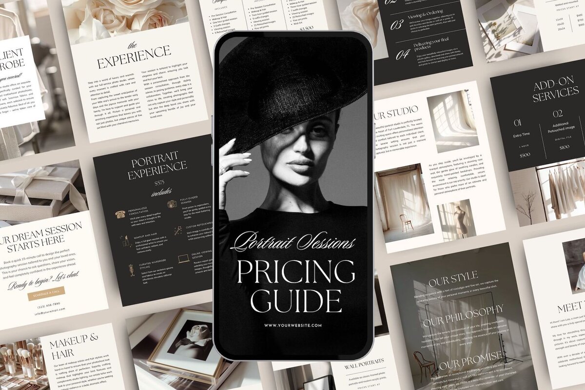 Luxury Pricing Guide Template for Photographers