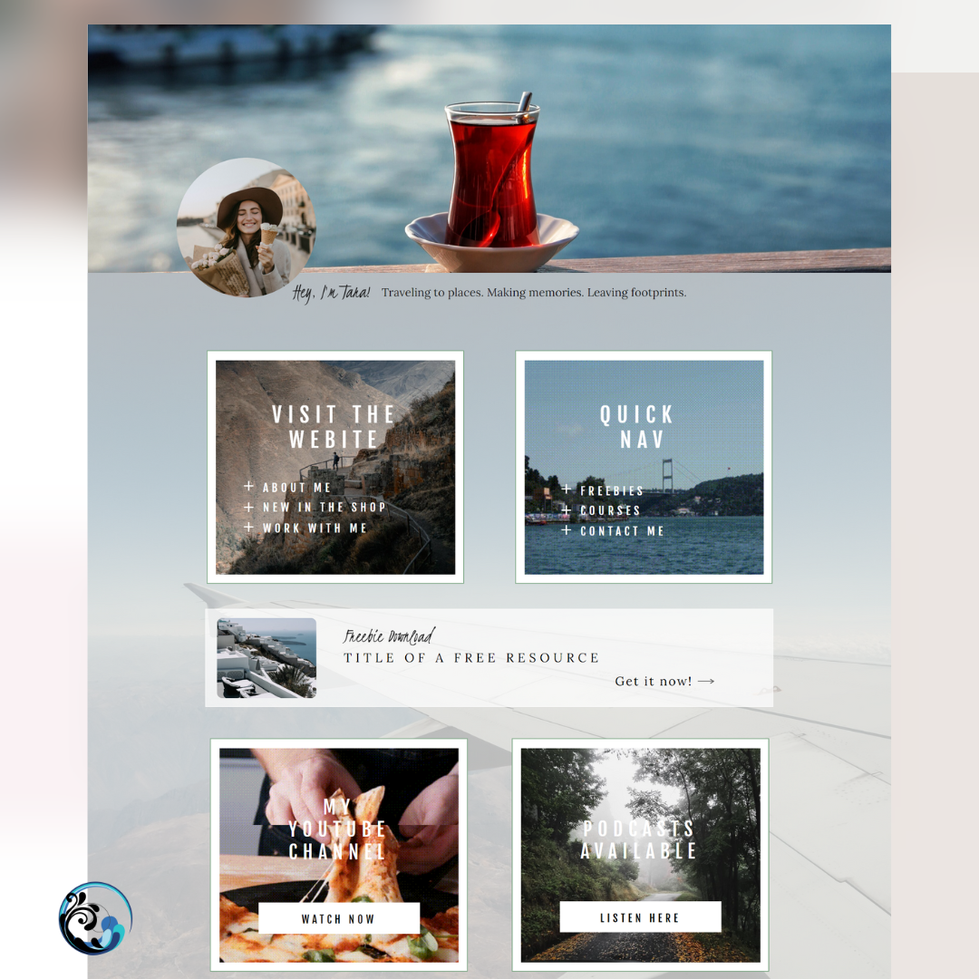 Tara Showit Section Template - Instagram links