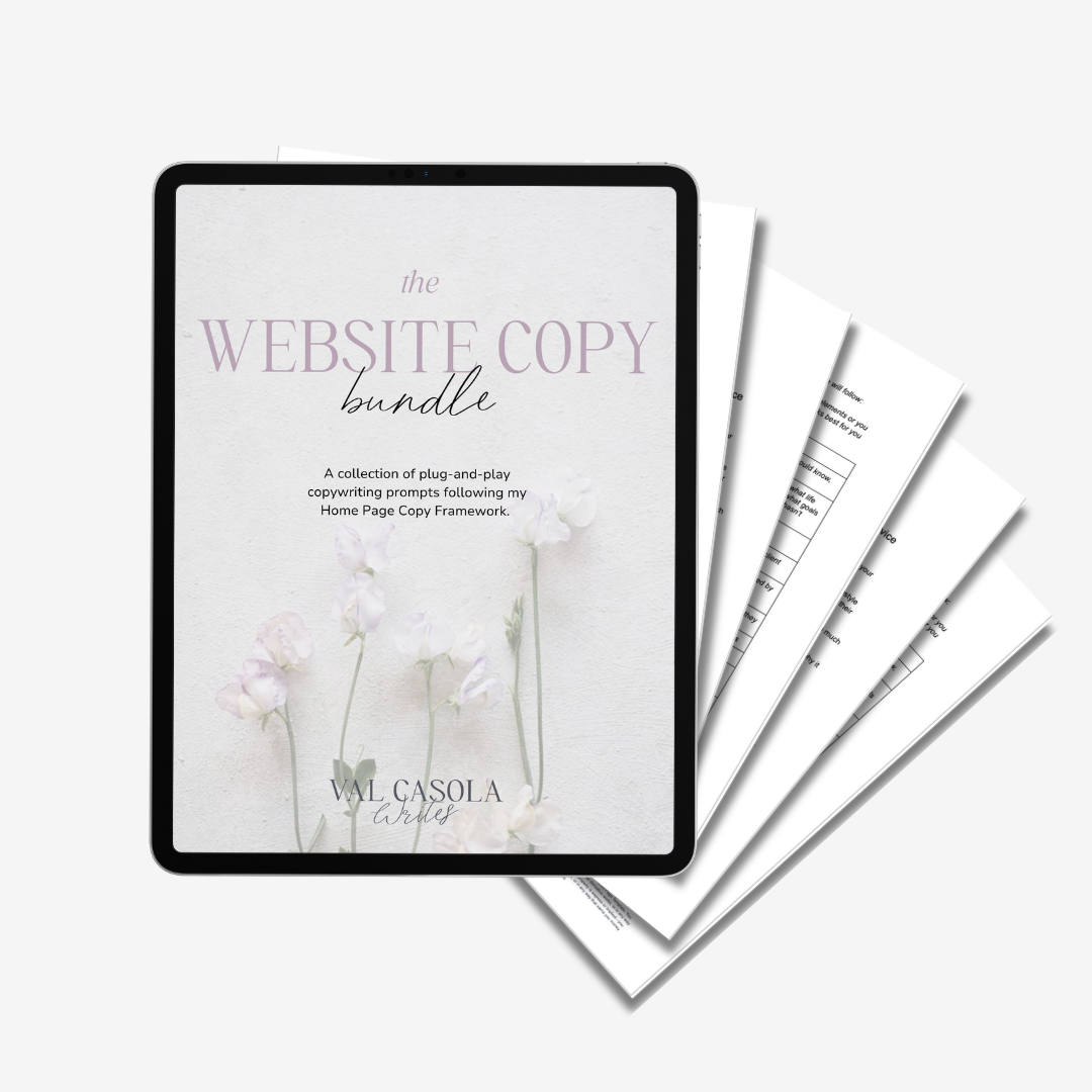 Website Copy Template Bundle | Val Casola Writes