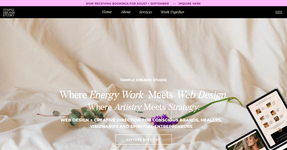 Temple Dreams Studio | Web Design for Healers, Coaches & Medicine Women