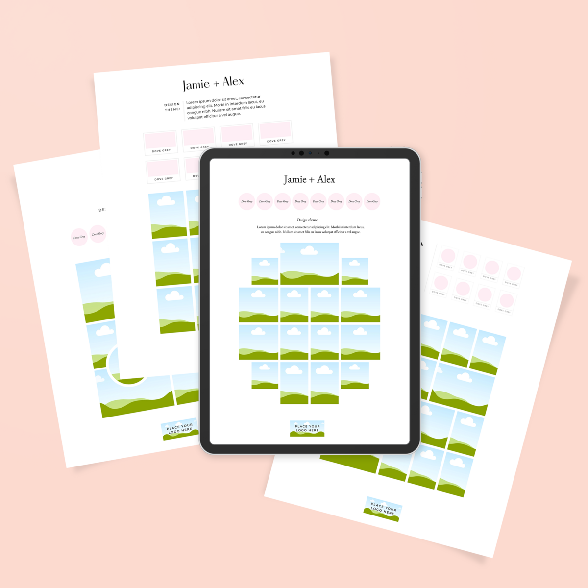 Wedding Planner Inspiration Board Templates in Canva