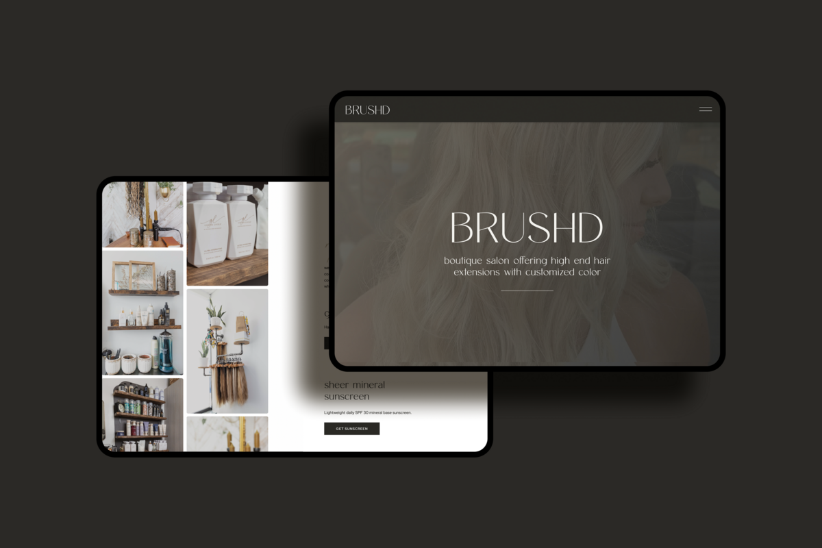 Brushd Boutique Salon | Custom Brand & Website Design