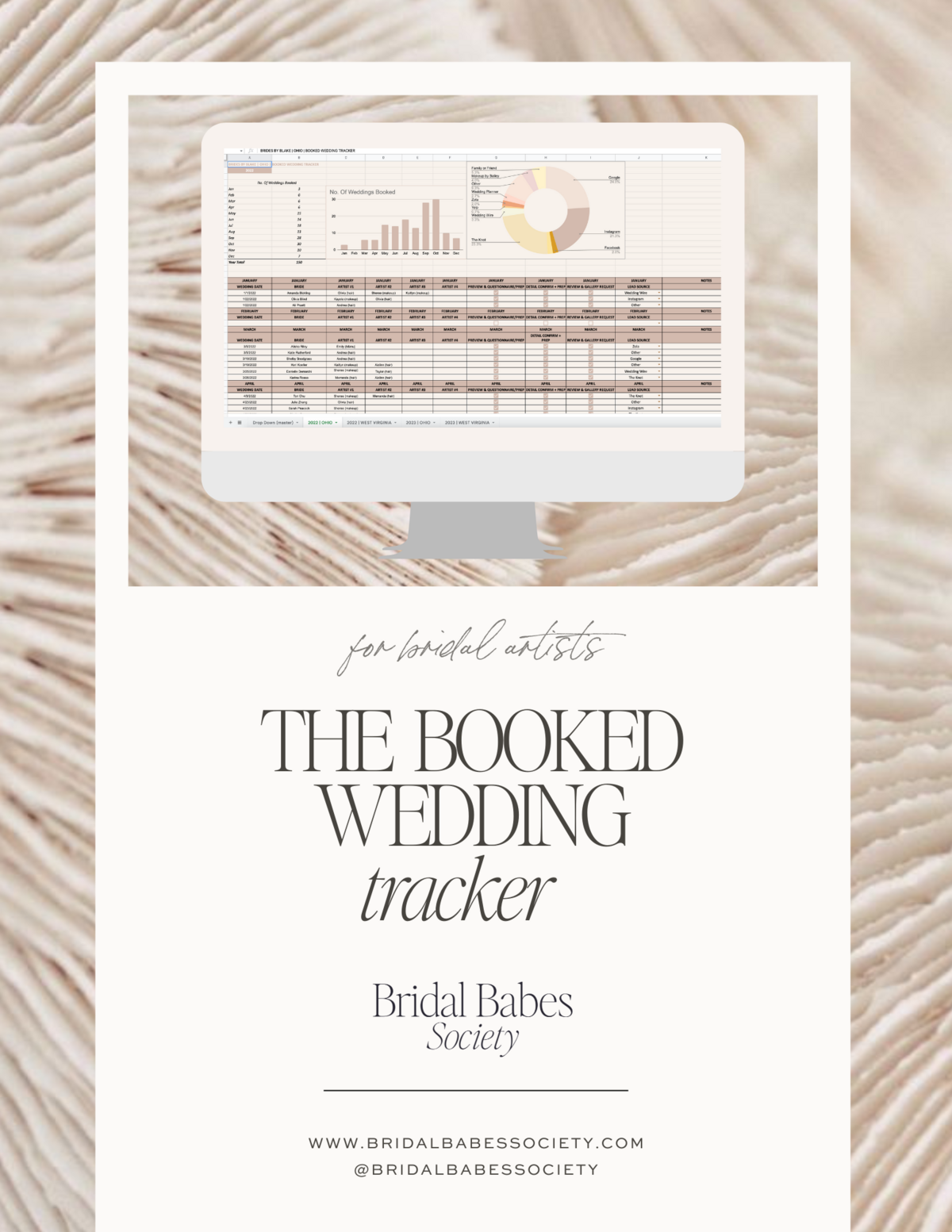 Booked Wedding Tracker | Bridal Babes Society