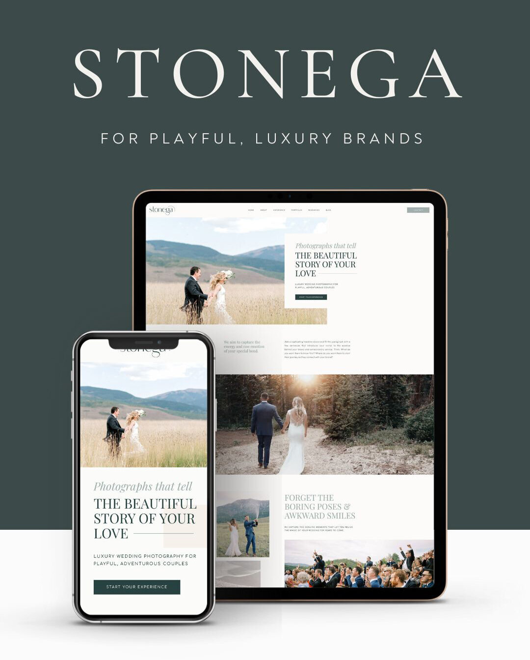 Modern Showit Website Template for Photographers | Stonega