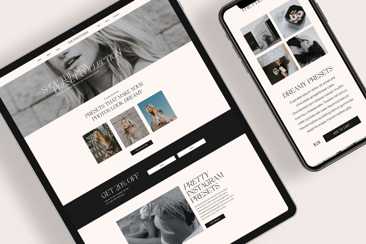 Shop Pages | Showit Add-On Template