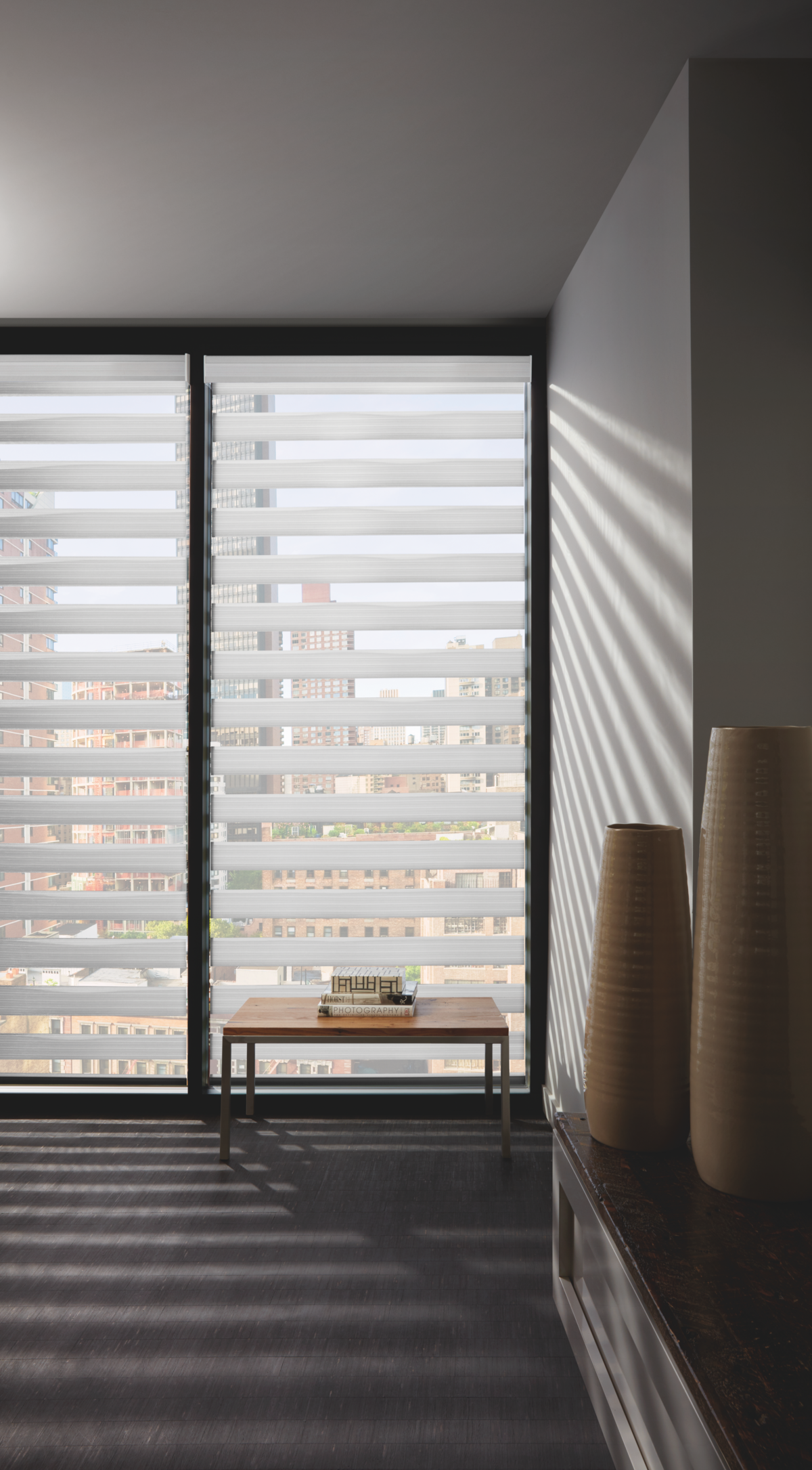 Designer Banded Shades by The Well Dressed Window
