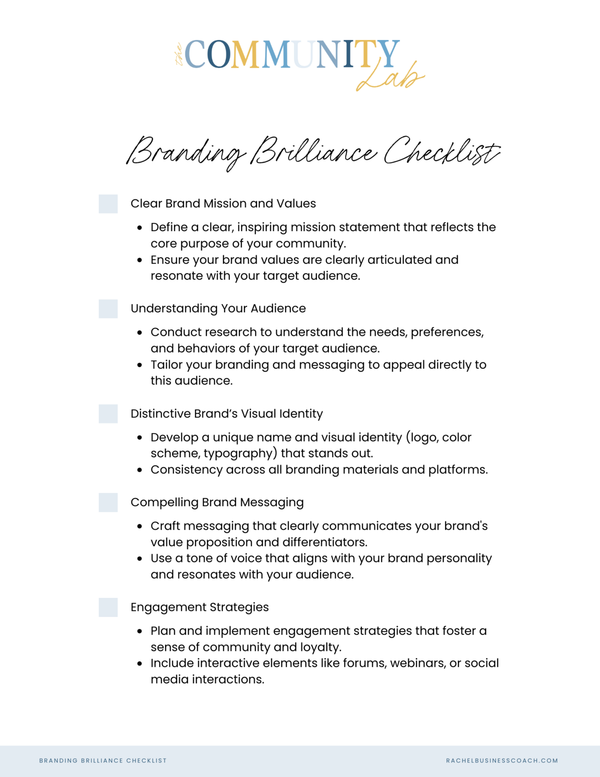 The Branding Brilliance Checklist