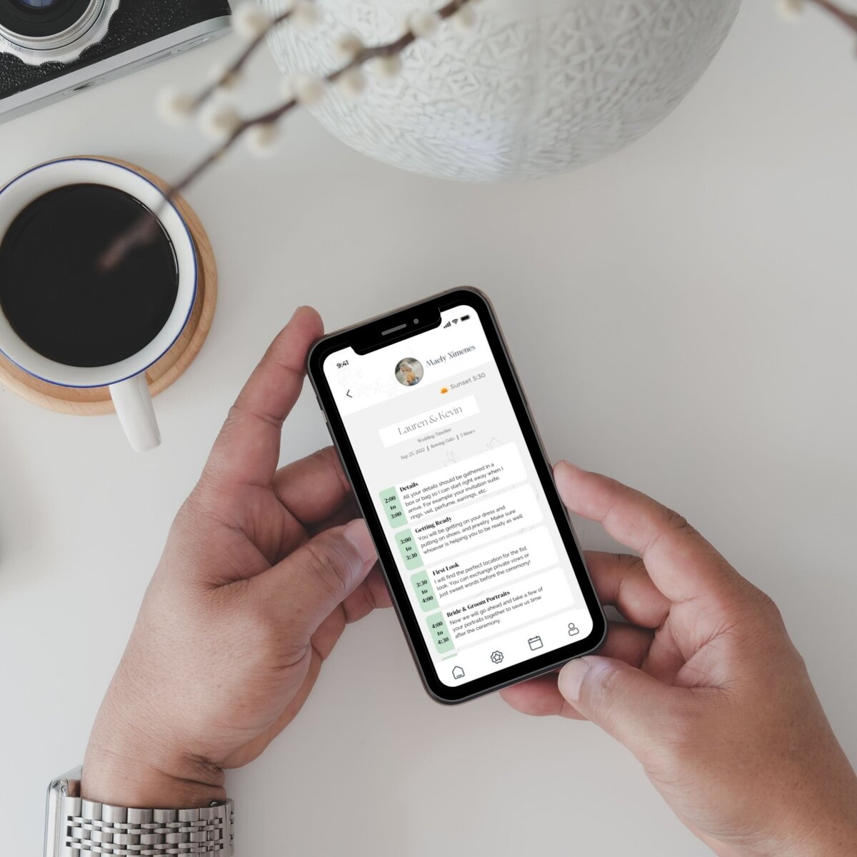 Creative Digital Wedding Day Timelines - Timeline Pro App