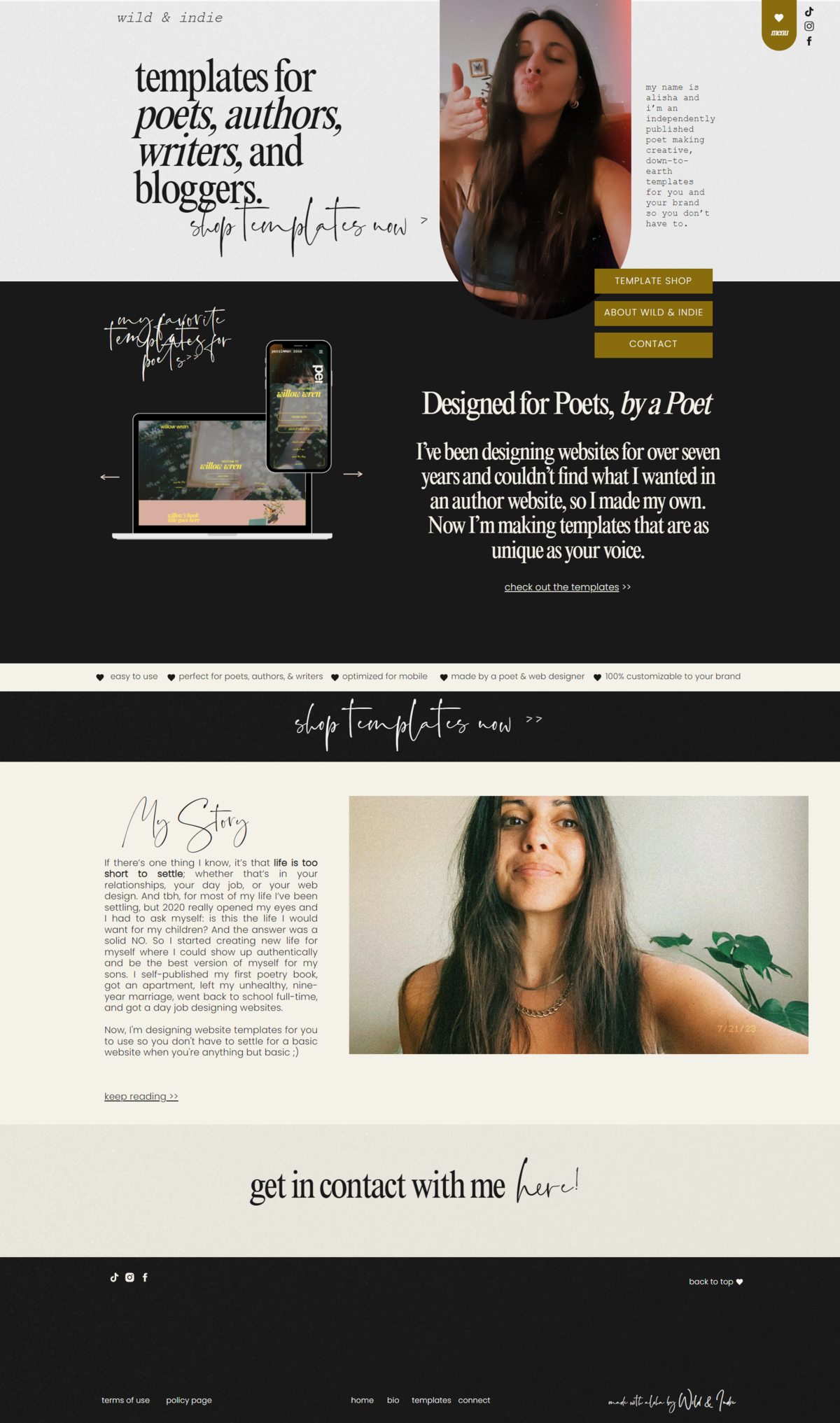 Wild & Indie ♥ Designer Templates for Poets, Authors, & Writers