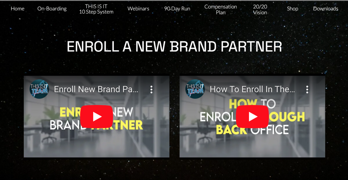 THIS IS IT Team Onboarding | Enroll New Brand Partner