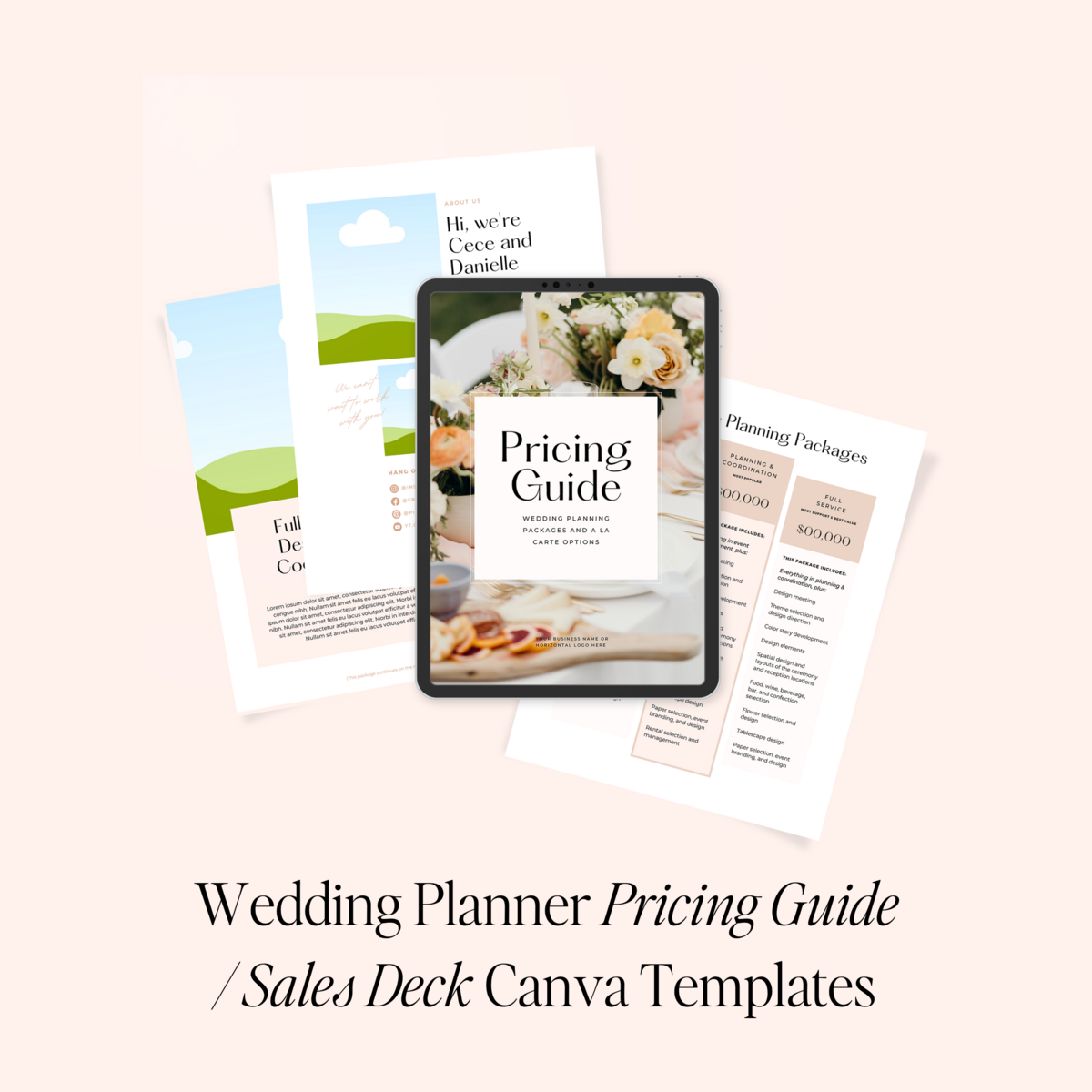 Wedding Planner Pricing Template in Canva