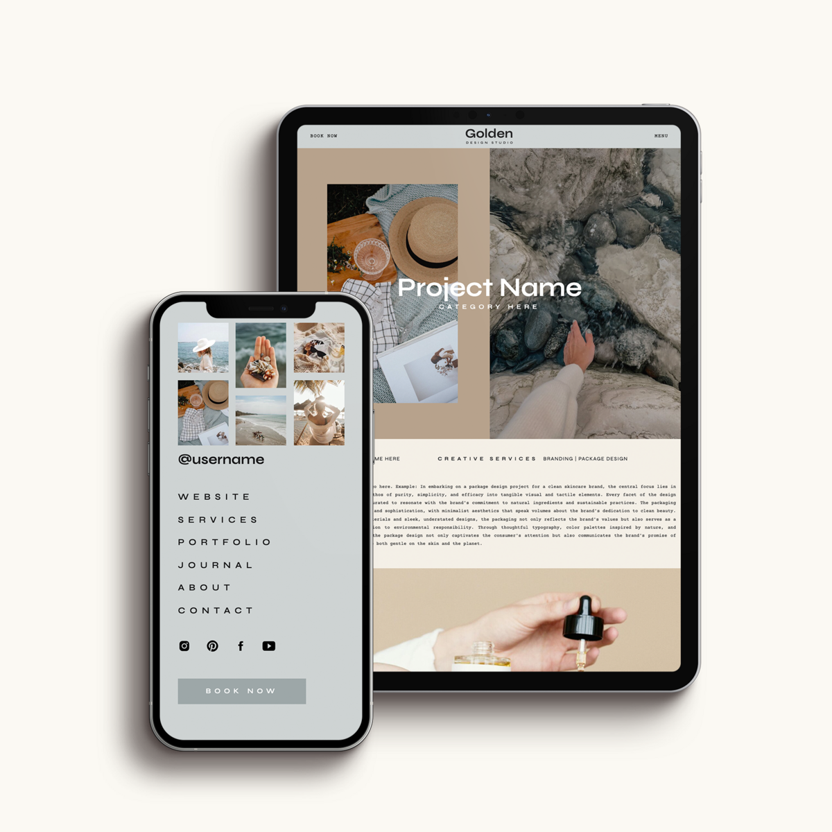 Golden Showit Website Template