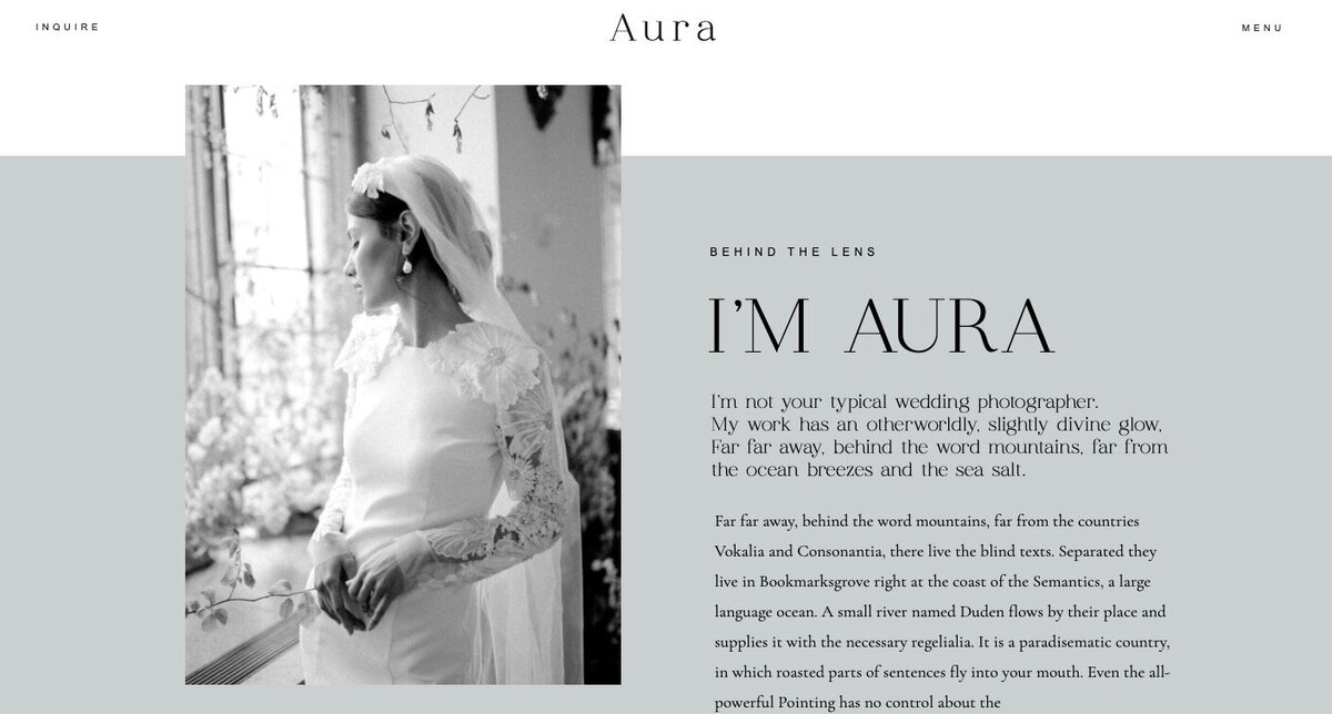 Aura Showit Website Designer Template
