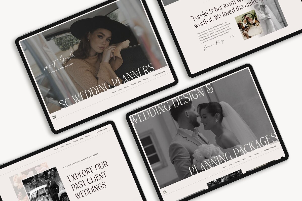 Editorial Showit Template for Luxury Wedding Planners | CWD