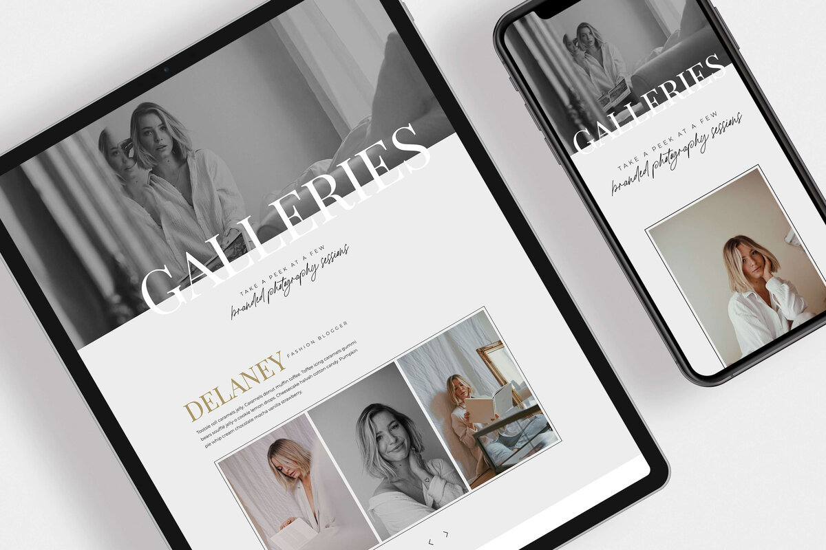 Galleries | Showit Add-On Template