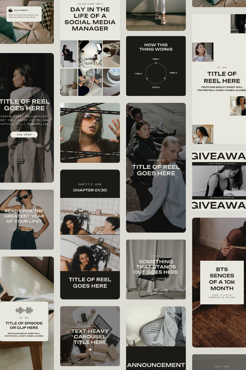 Aster Instagram Templates - The Template Shoppe