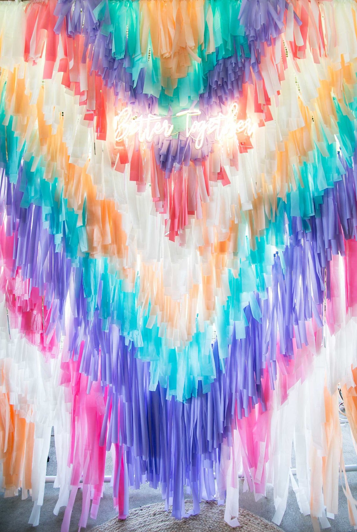 Fringe and Tulle backdrop | Philly Snap Booth