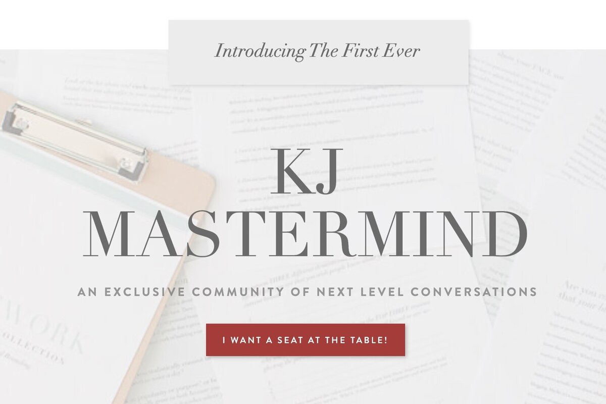 KJ Mastermind - A Seat At The Table for Next Level Conversations