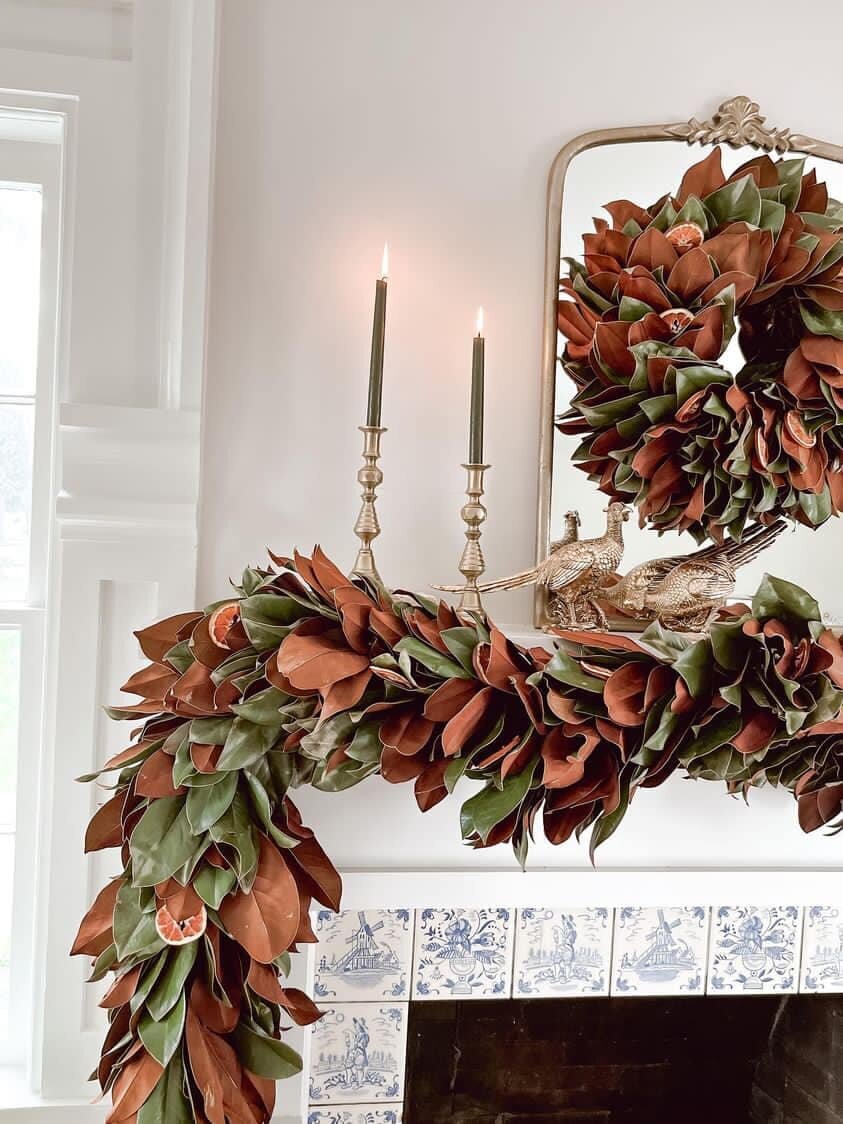 Fresh Solid Magnolia Garland | Sanderson Wreaths and Garlands