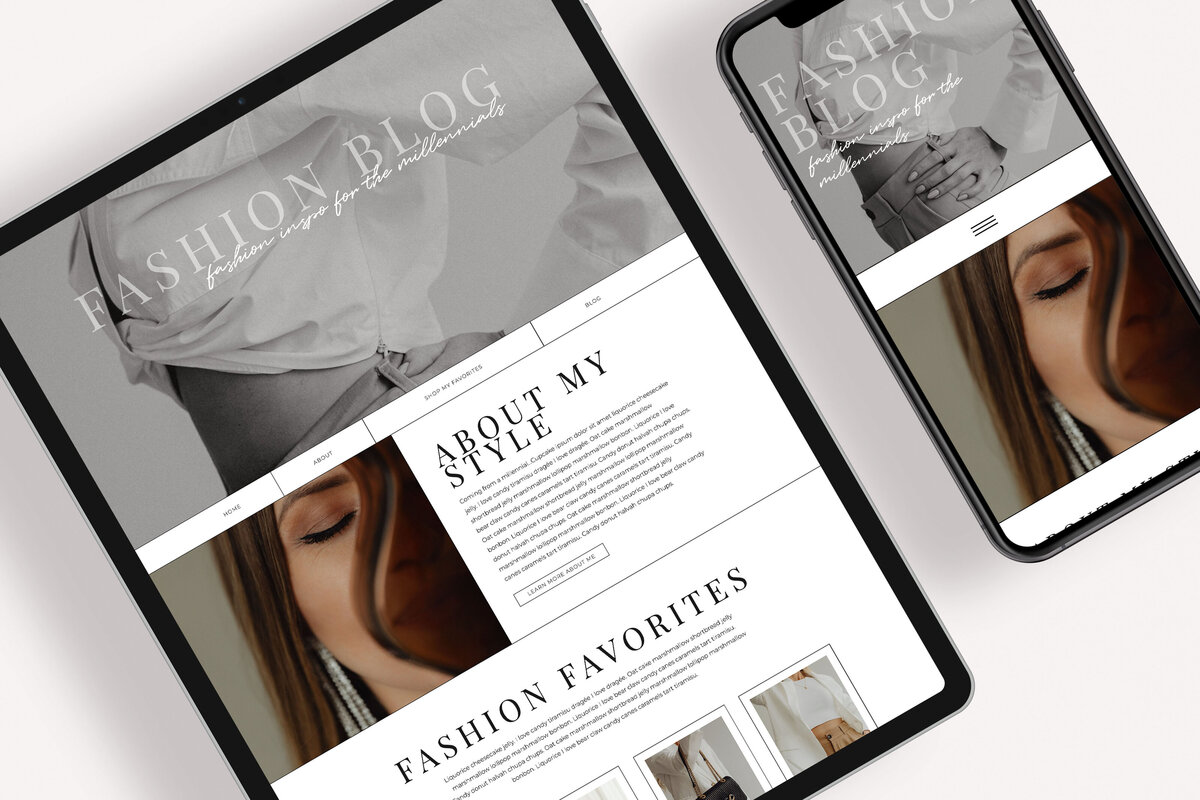 Oxford Blog Homepage | Showit Add-On Template