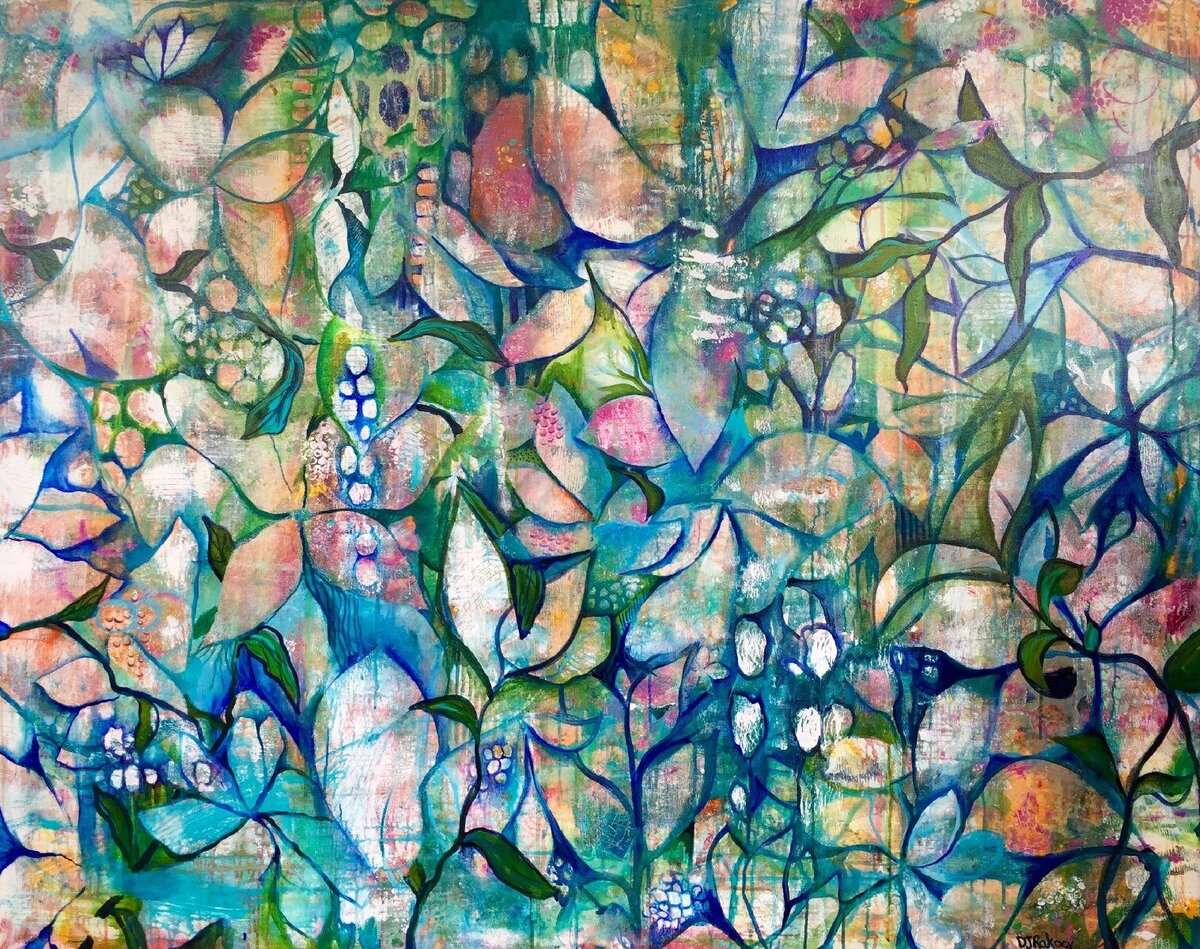 Painting by Diane Rakocy - Growing Wild
