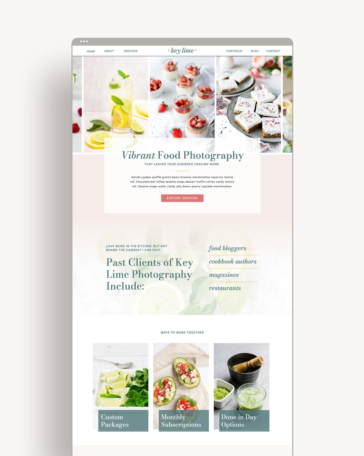 Key Lime Showit Template