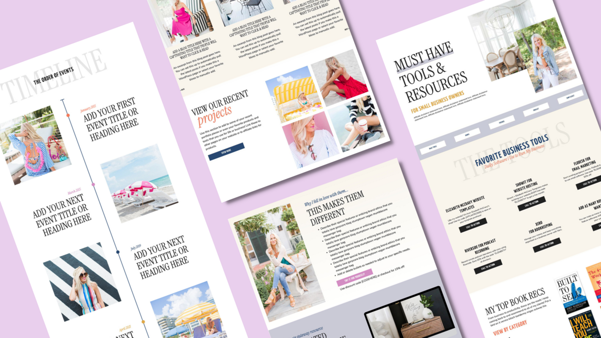 Best Showit Add On Templates | by Elizabeth McCravy