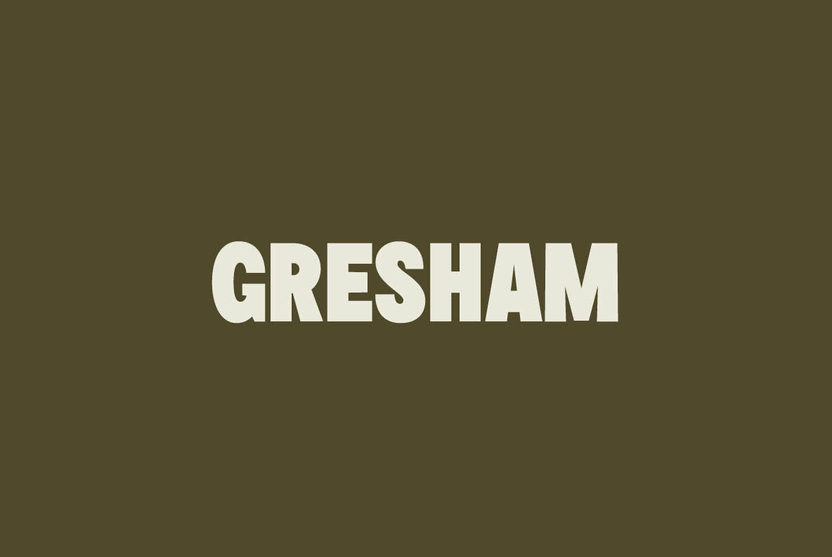 Gresham – Bold and Gentle Sans by Local Desk Designstudio