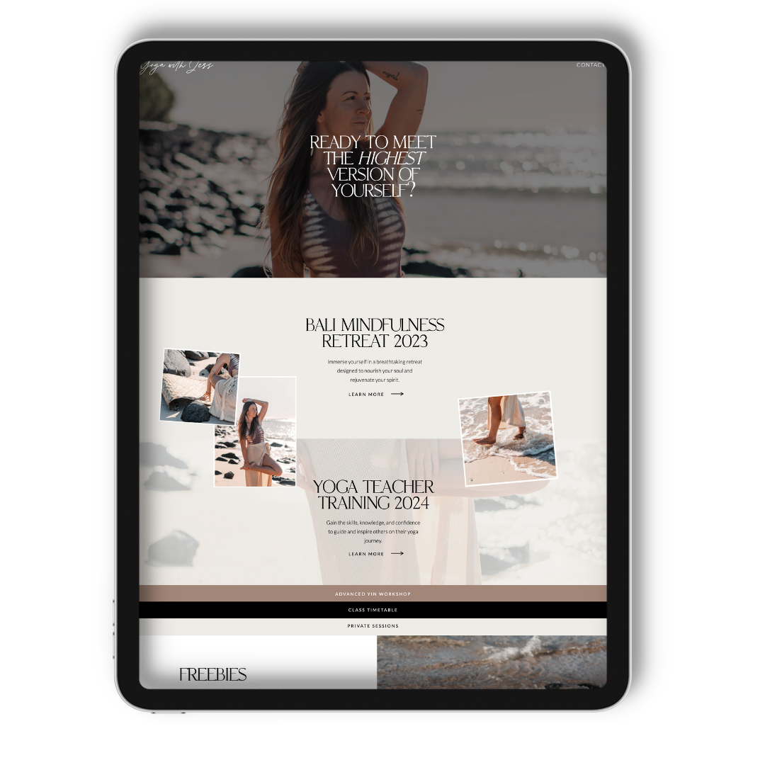 Mini Website Template | Yogi Web | Easy Websites For Yoga