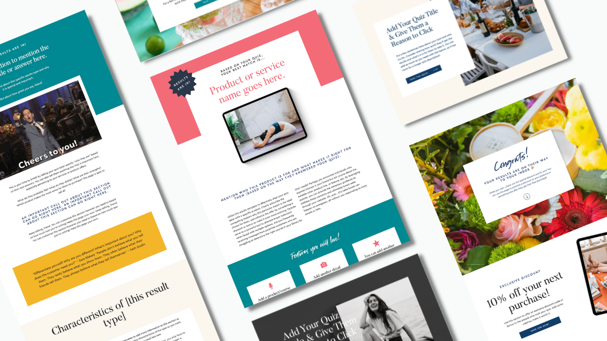 Showit Quiz Template to Use With Interact | by Elizabeth McCravy