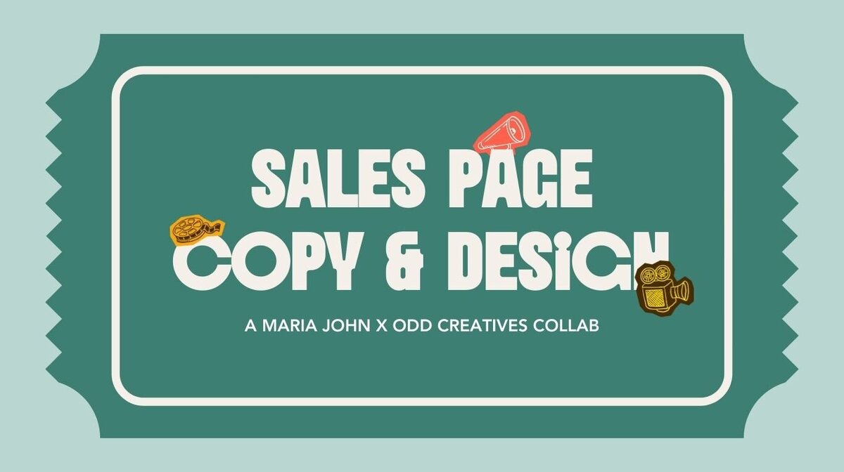 Sales page design and copy services | Maria John