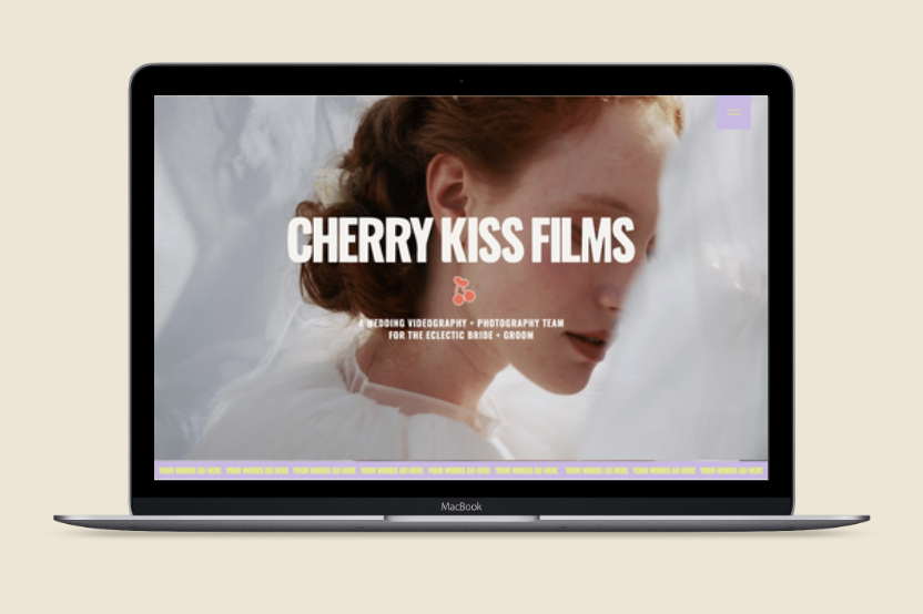 Cherry Kiss | Website Template for Wedding Videographers