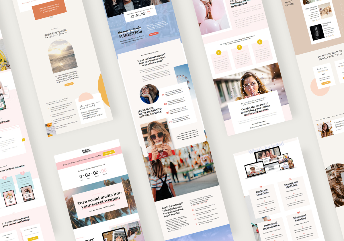 Showit Sales Page Templates created by Emma Troy