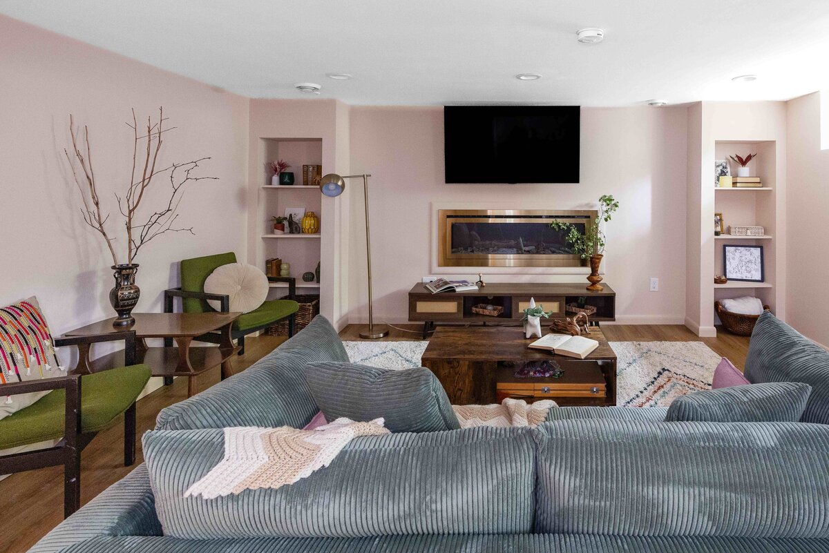 Saunders: Family Room Remodel by Moonstone Design + Build