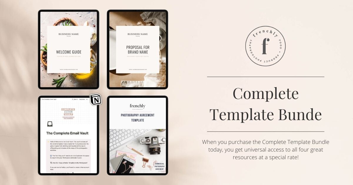 Complete Template Bundle by Frenchly Photography
