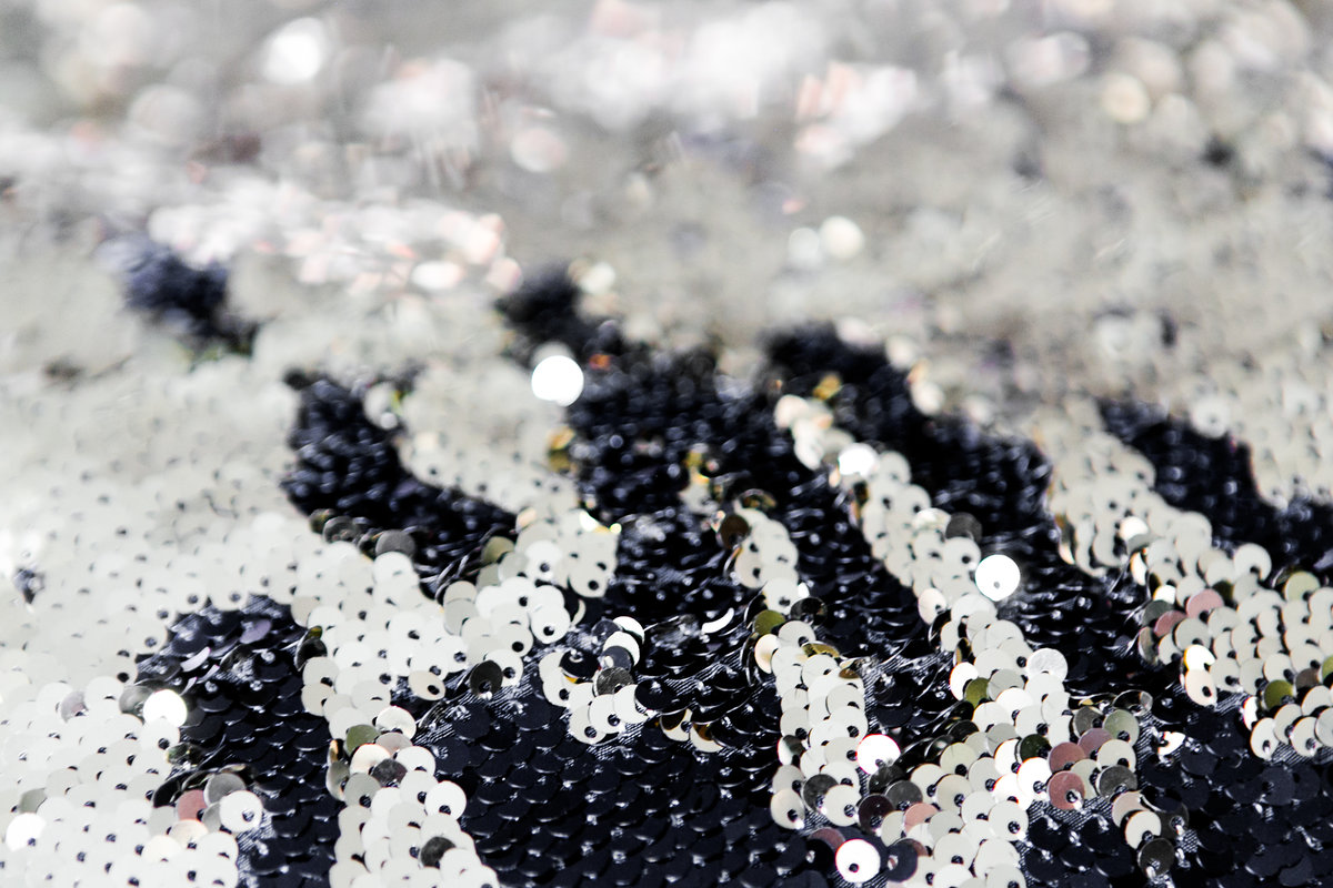 Black and White Reversible Sequin Backdrops for sale