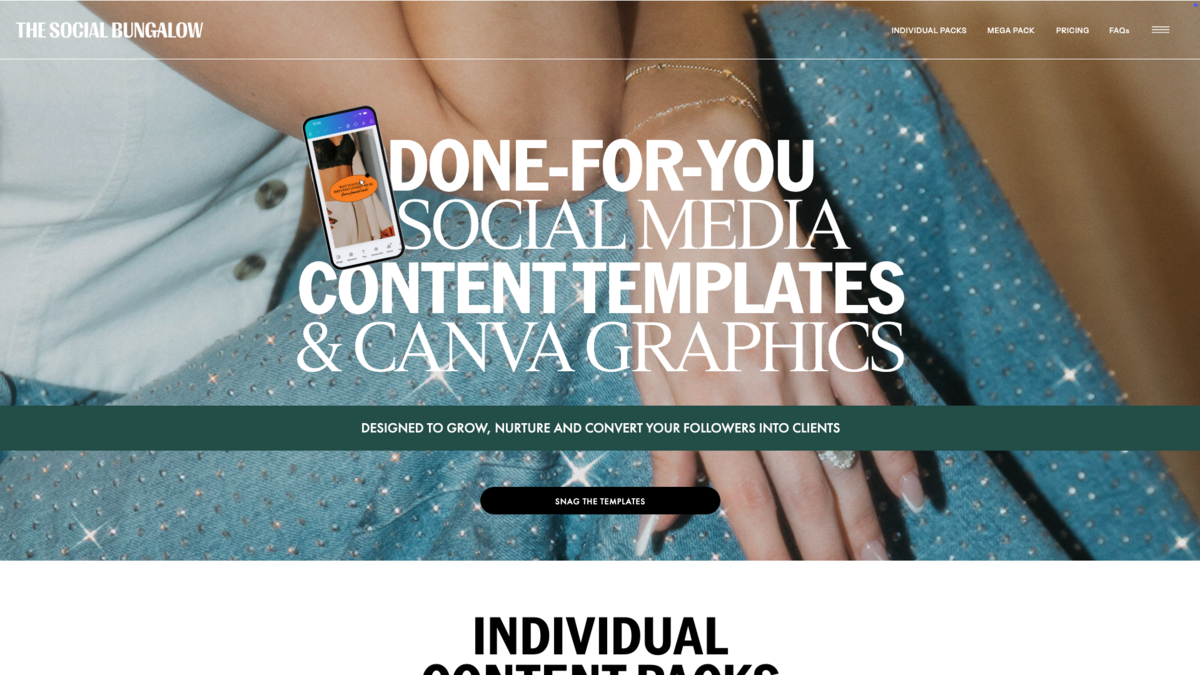 Done-For-You Content Templates | The Social Bungalow