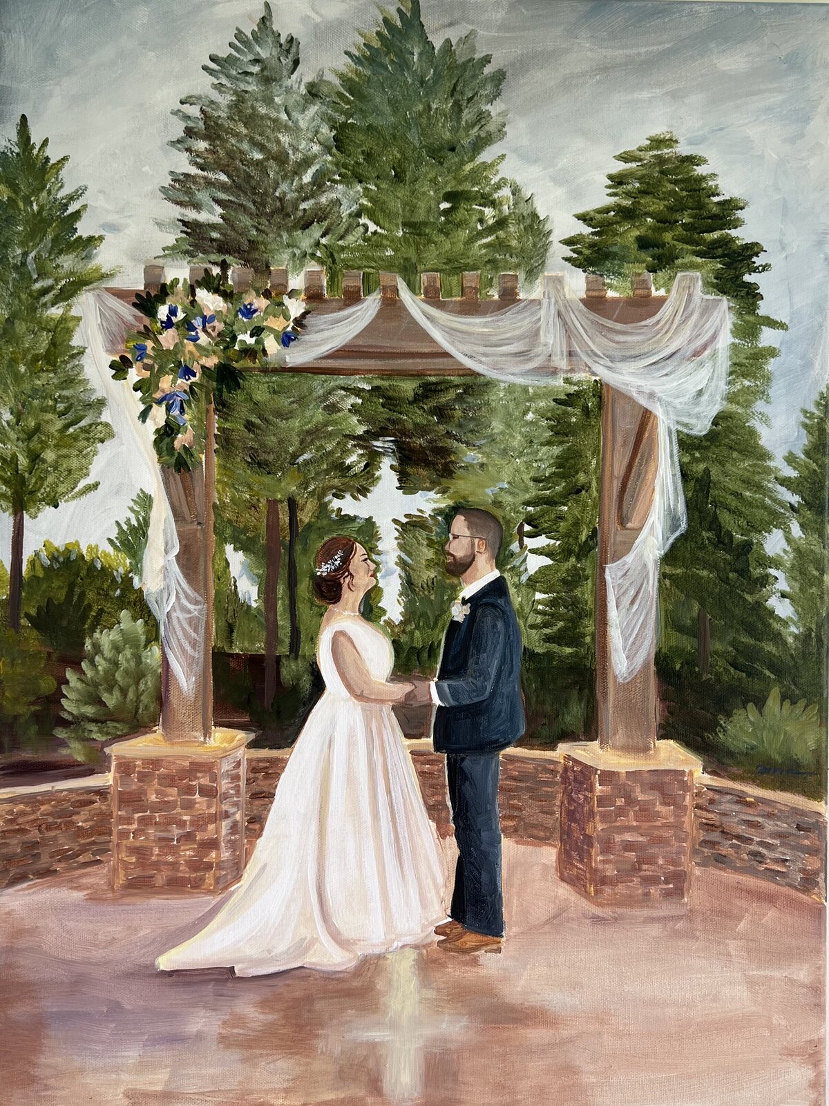 Colorado Live Wedding Painter Olivia Andruss Art Denver