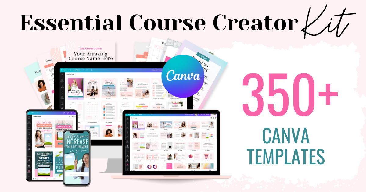 Course Creator Canva Template Bundle – 350+ Assets