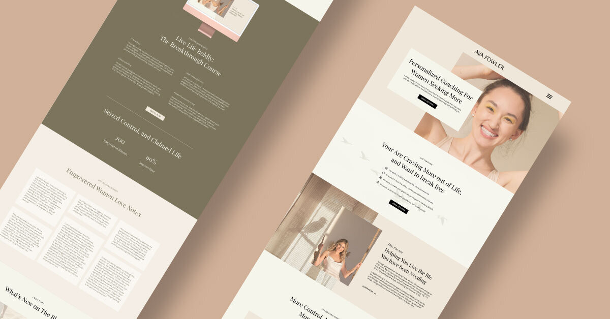 Showit Web Design For Therapists + Coaches | Roxana Designs