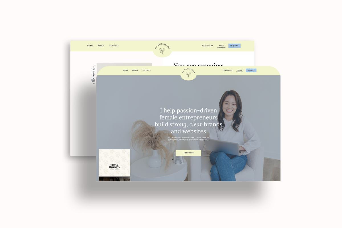 Bo Shin Design | Branding & Showit Website Designer