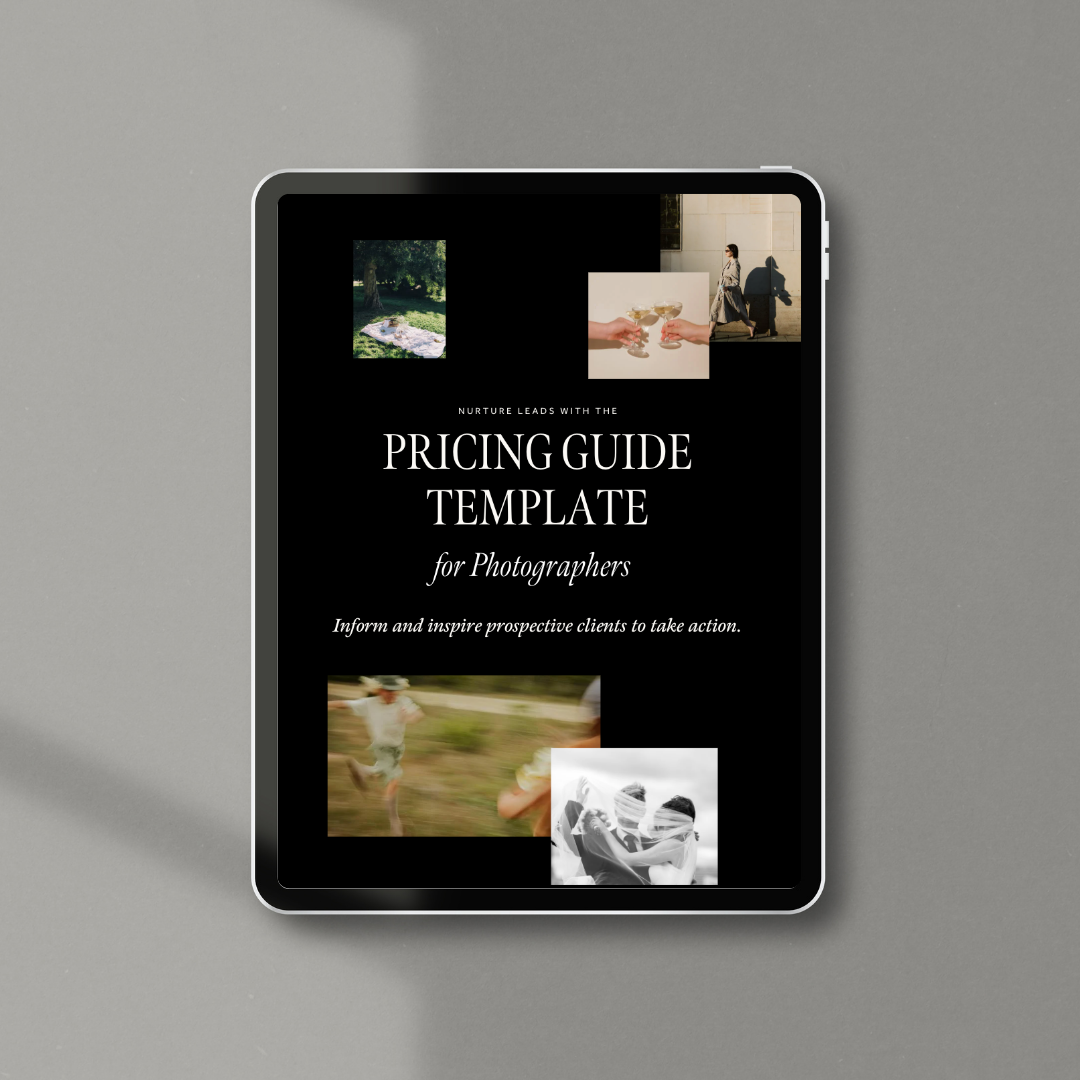 Pricing Guide Template for Photographers