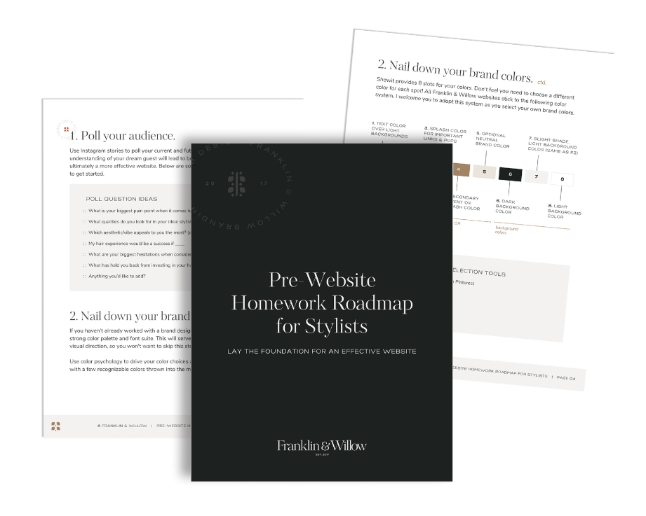 Free Pre-Website Homework Roadmap for Stylists & Salons