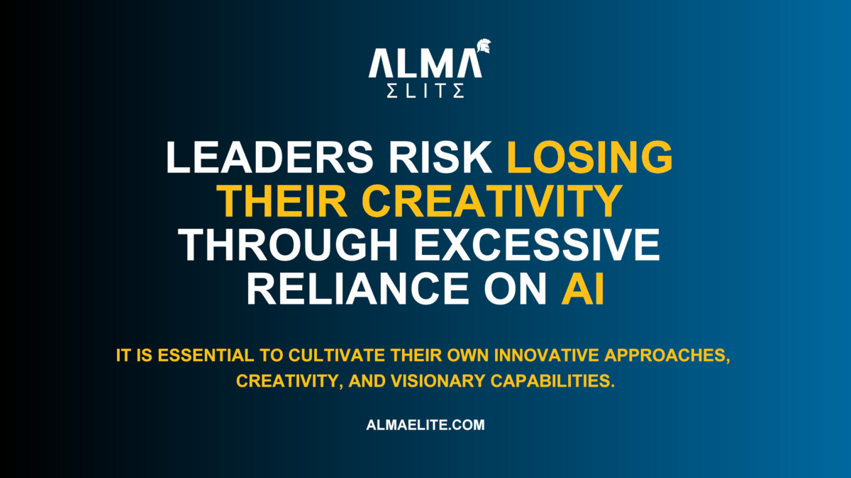Leaders risk losing their creativity through excessive reliance on AI ...