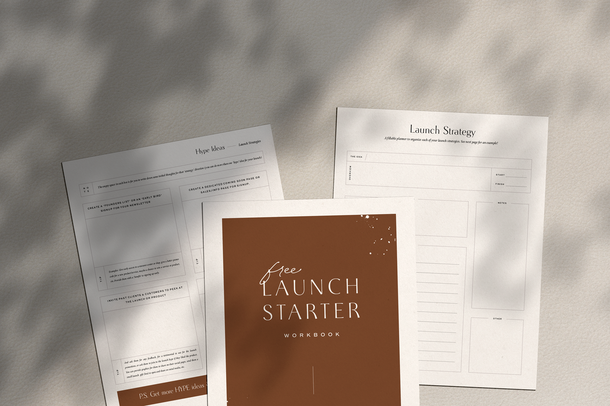 FREE Launch Kit Starter Workbook | Website Templates, Social Templates ...