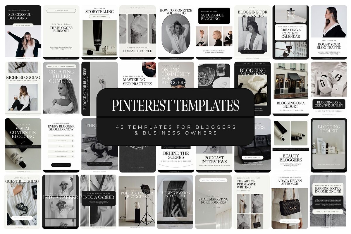 Modern Pinterest Templates | Blush Created