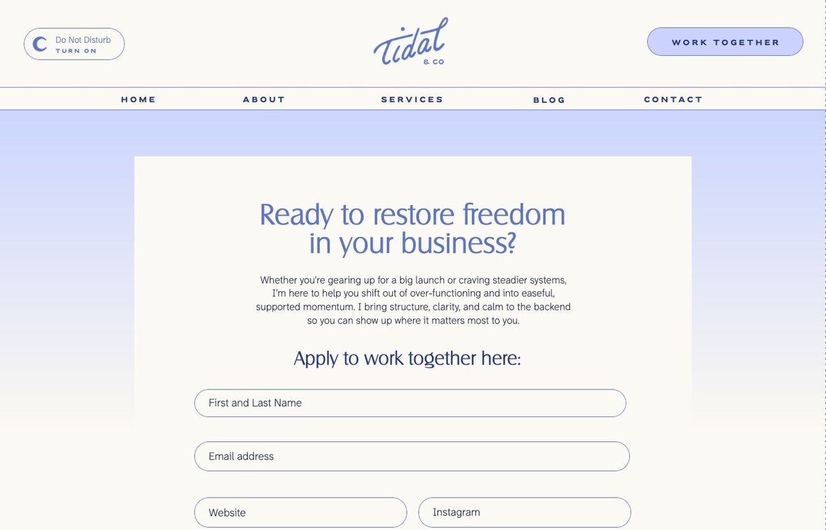 Work with Us | Tidal & Co.