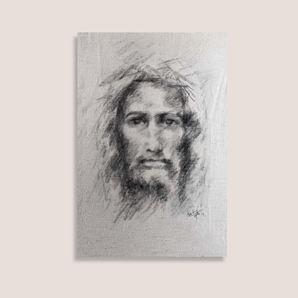 Face of Christ | Jesus Shroud of Turin Art | Catholic Art
